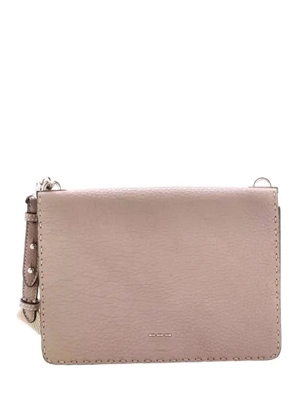 Fendi Selleria Leather Small Crossbody Bag - Brown