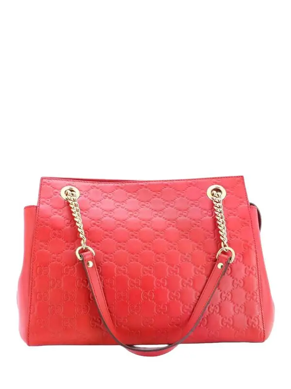 Gucci Soft Signature Shoulder Bag - Red