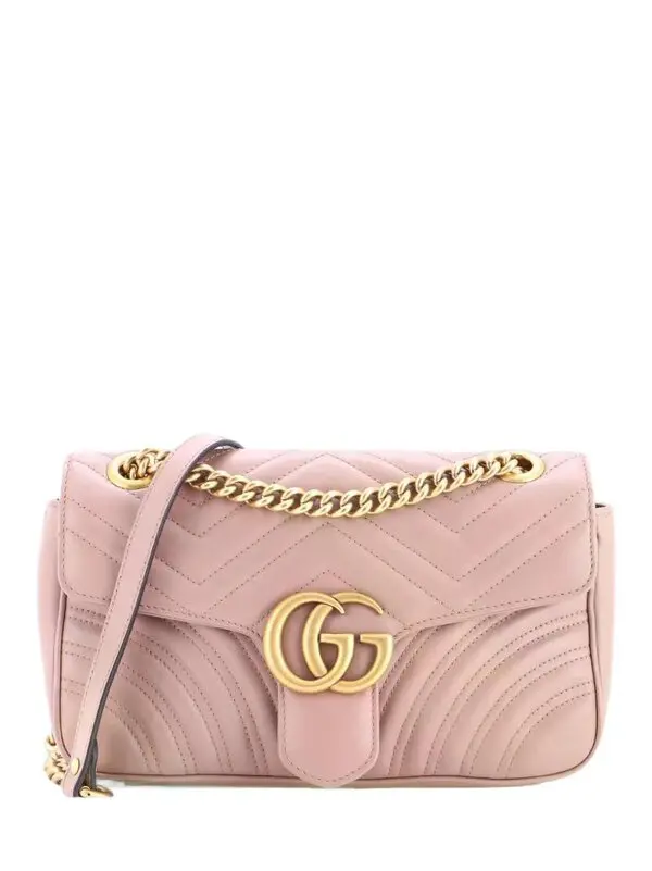 Gucci Matelassé Leather Medium Shoulder Bag - Neutrals