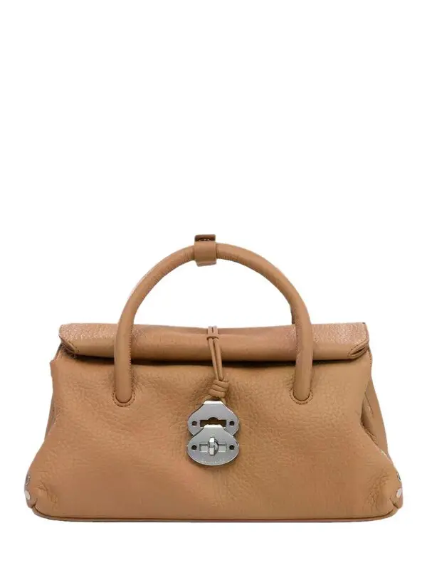ZANELLATO Dotta Stud-embellished Leather Tote Bag - Neutrals