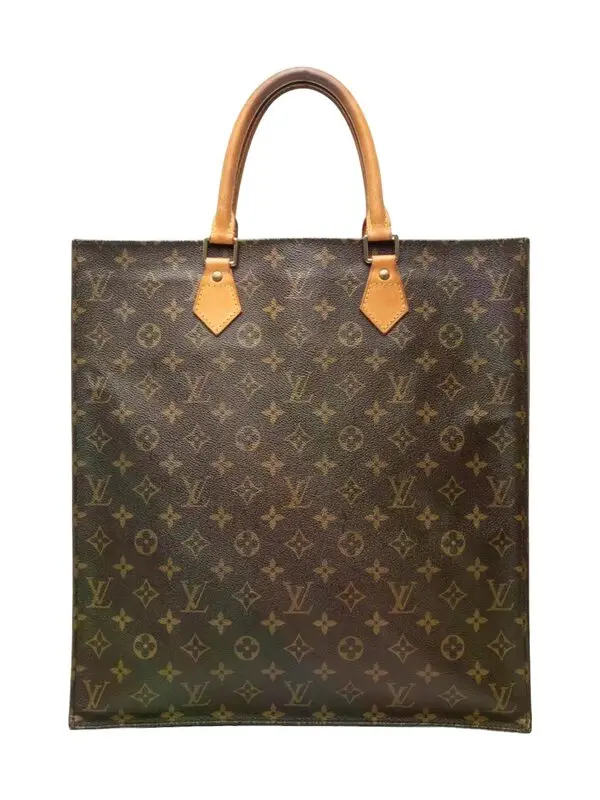 LOUIS VUITTON Monogram Sac Plat Tote Bag - Brown