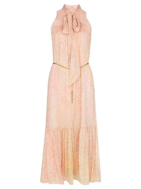 Zimmermann Sleeveless Polka Dot Embroidery Dress - Neutrals