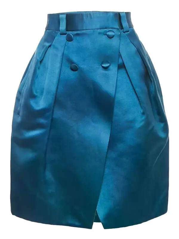 LOUIS VUITTON Buttoned Straight Mini Skirt - Blue