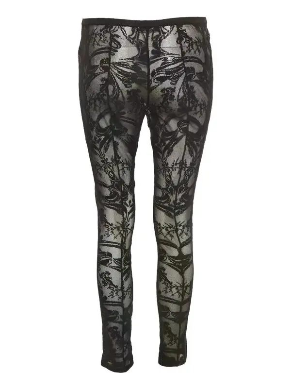Emilio Pucci Lace Straight-leg Trousers - Black