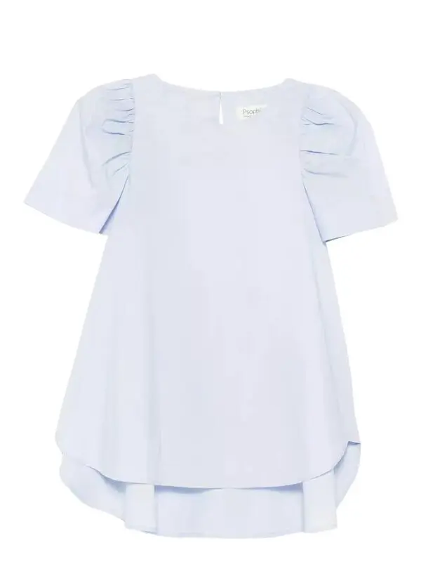 PSOPHIA Gathered Shoulder Blouse - Blue