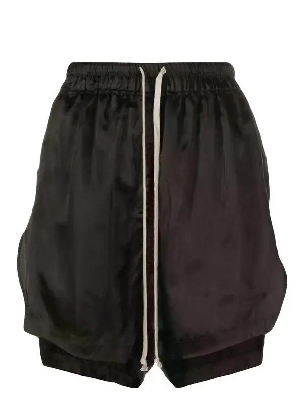 Rick Owens High-low Drawstring Shorts - Black