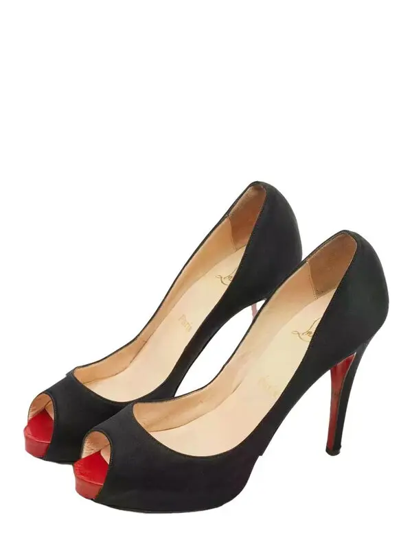 CHRISTIAN LOUBOUTIN Peep-toe Platform Stiletto Pumps - Black