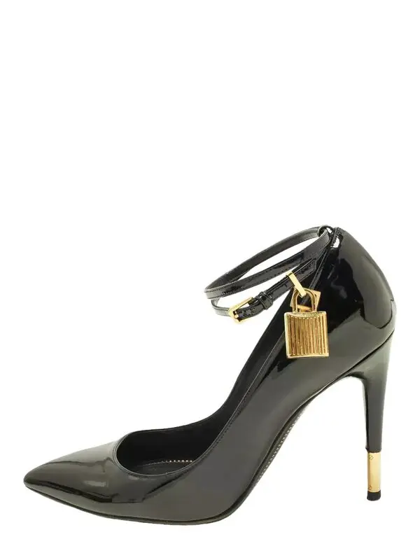 TOM FORD Padlock Pointed-toe Heeled Pumps - Black
