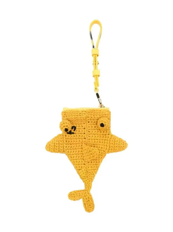Fendi Crochet Shark Bag Charm - Yellow