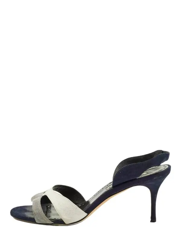 Manolo Blahnik Open-toe Slingback Sandals - Blue
