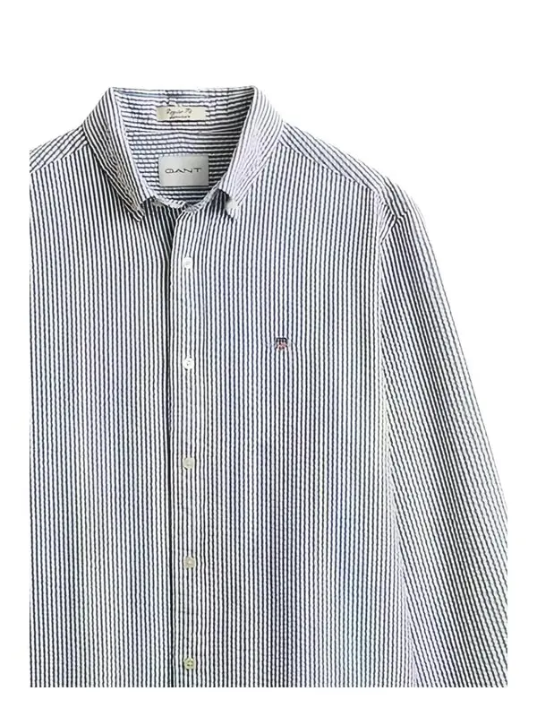 Gant Striped Seersucker Shirt - Blue