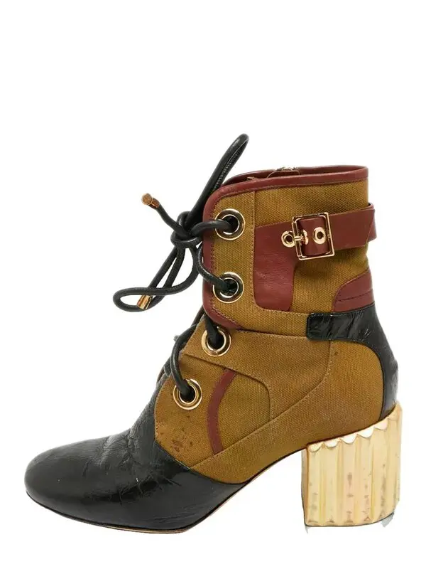 Dior Lace-up Ankle Boots - Brown