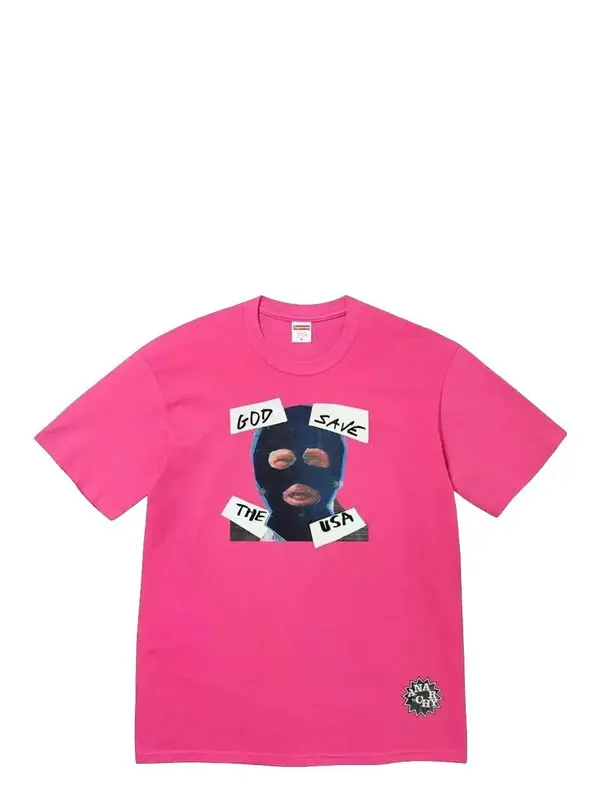 Supreme God Save Us Graphic-print T-shirt - Pink