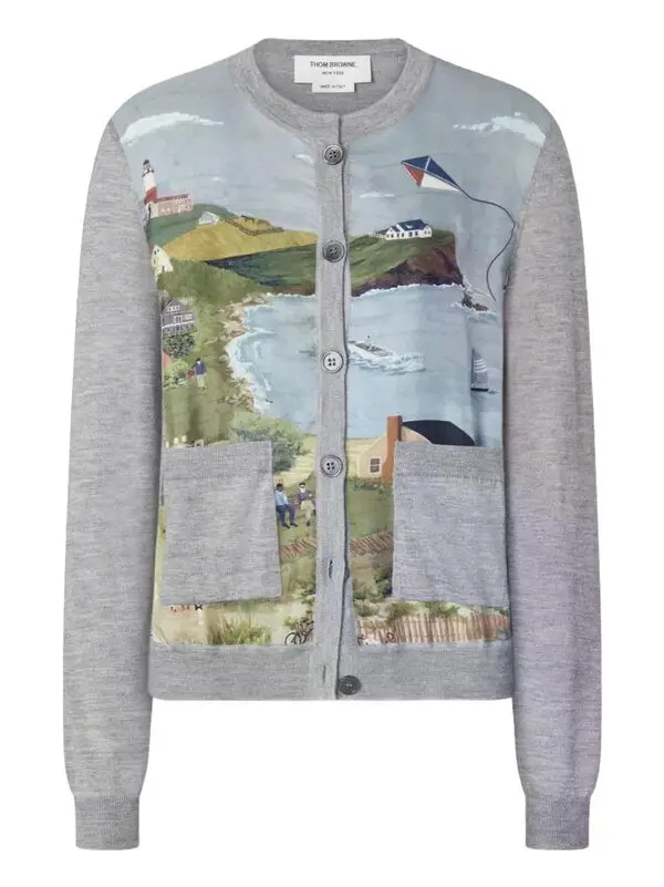 Thom Browne Nantucket Cardigan - Grey