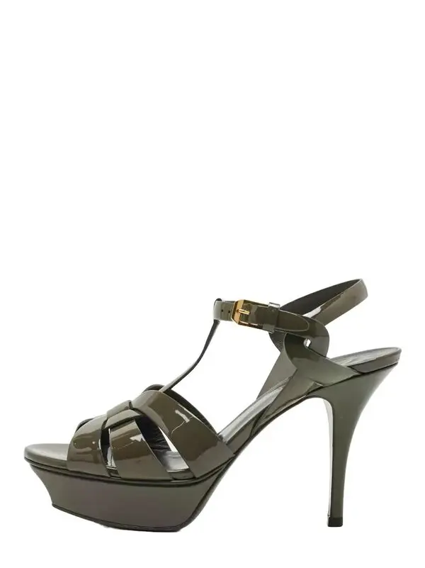 Saint Laurent Tribute Platform Sandals - Green