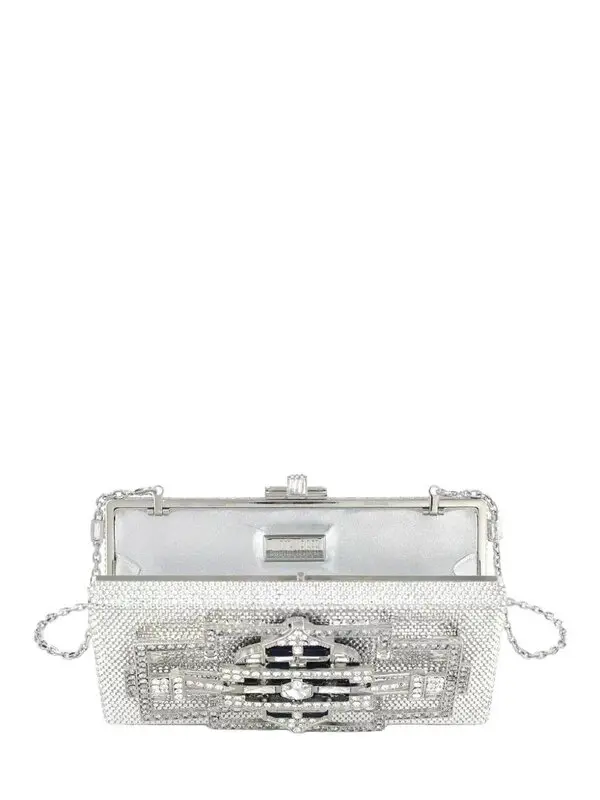 Judith Leiber Lillian Crystal-embellished Geometric Clutch Bag - Silver