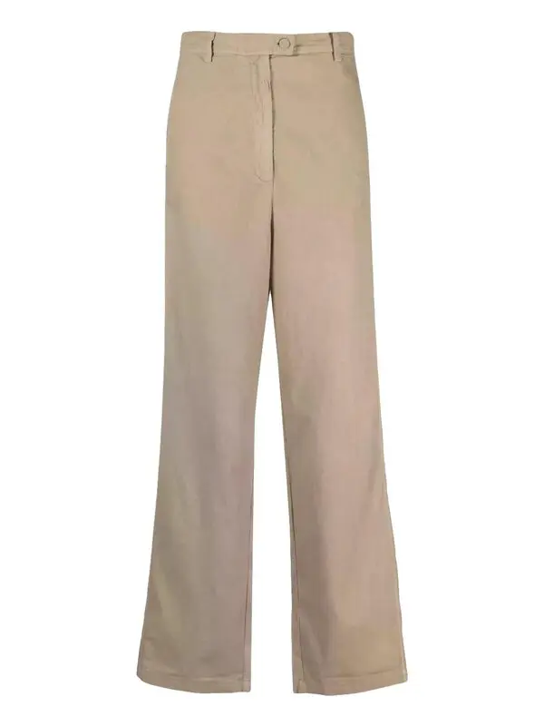 Kristensen Du Nord High-waisted Straight-leg Trousers - Neutrals