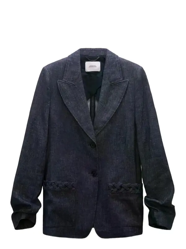 Dorothee Schumacher Braided Detail Denim Blazer - Blue