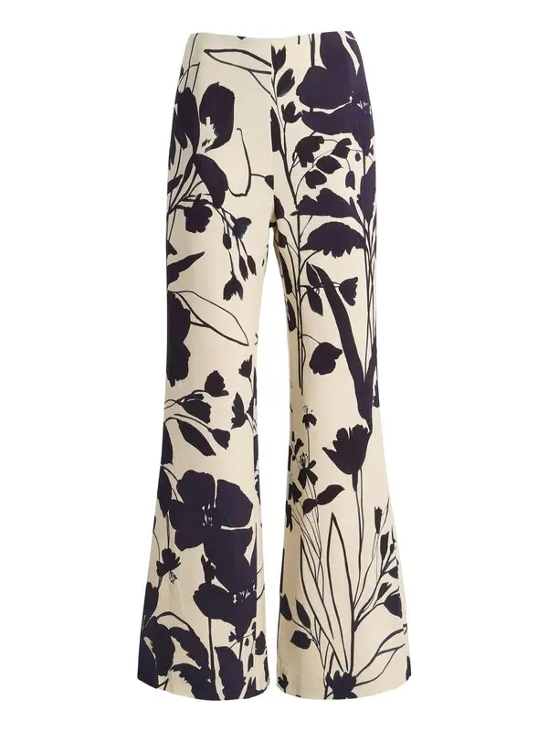 Cara Cara Pisa Printed Flared Pants - Ivory