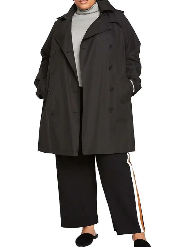 Universal Standard Plus Derjon Trench Coat - Black