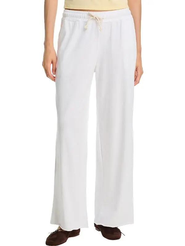 PERFECTWHITETEE Japanese Jersey Wide Leg Pants - White