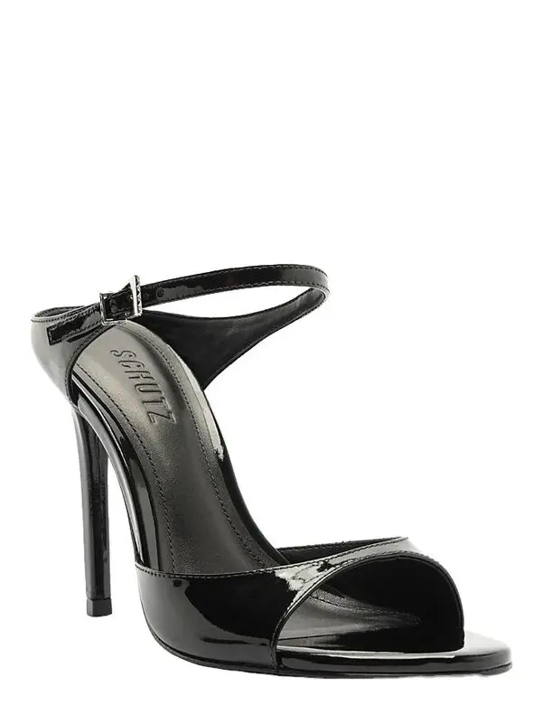 Schutz Lyra Stiletto Sandals - Black