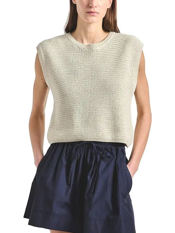 Derek Lam 10 Crosby Vivienne Crewneck Sweater - Marshmallow