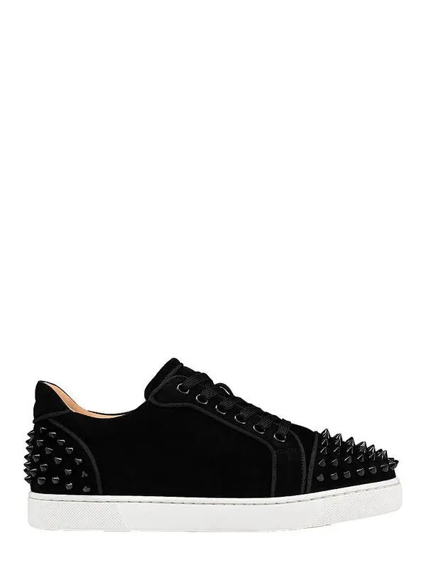 CHRISTIAN LOUBOUTIN Vieira 2 Low Top Sneakers With Spikes - Black