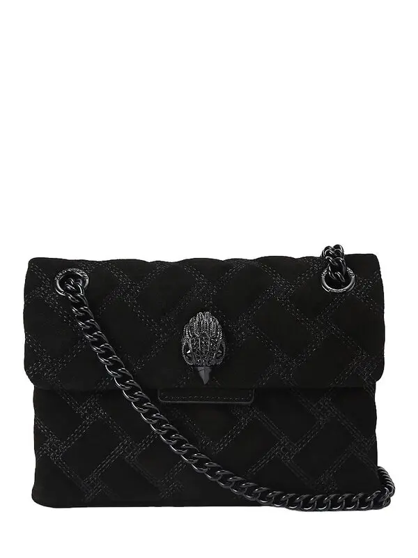 Kurt Geiger Kensington Drench Mini Suede Crossbody Bag - Black