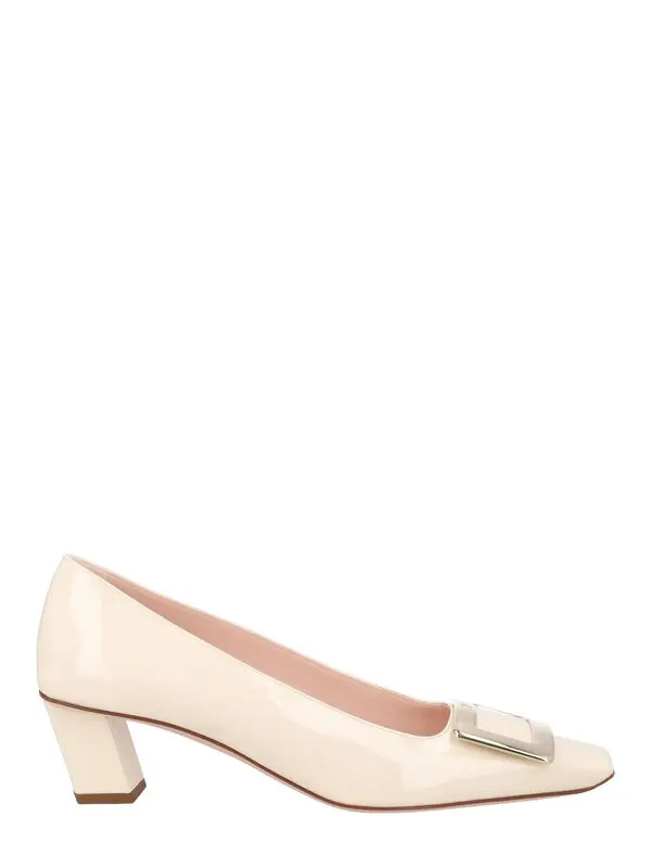 ROGER VIVIER Belle Vivier Patent Leather Pumps - Ivory