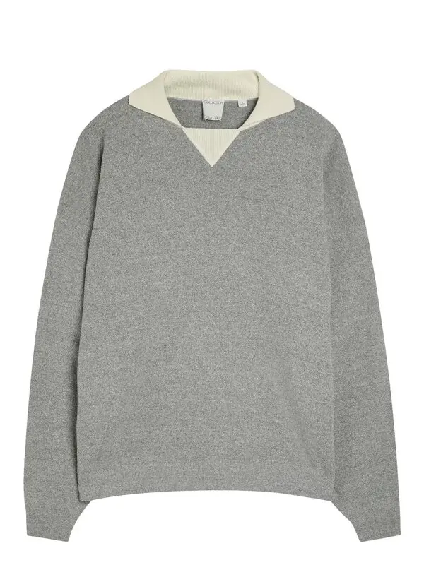 Calvin Klein Desmond Silk-knit Polo - Grey
