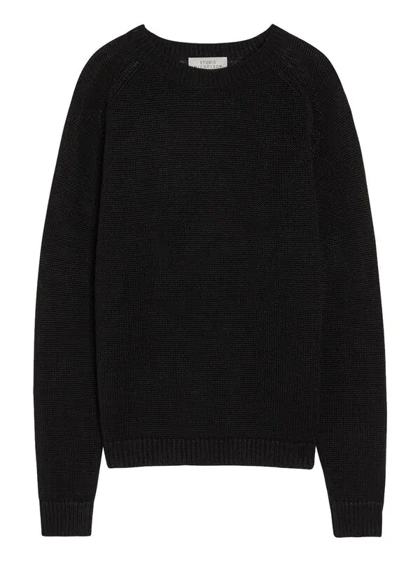 Studio Nicholson Linen-knit Jumper - Black