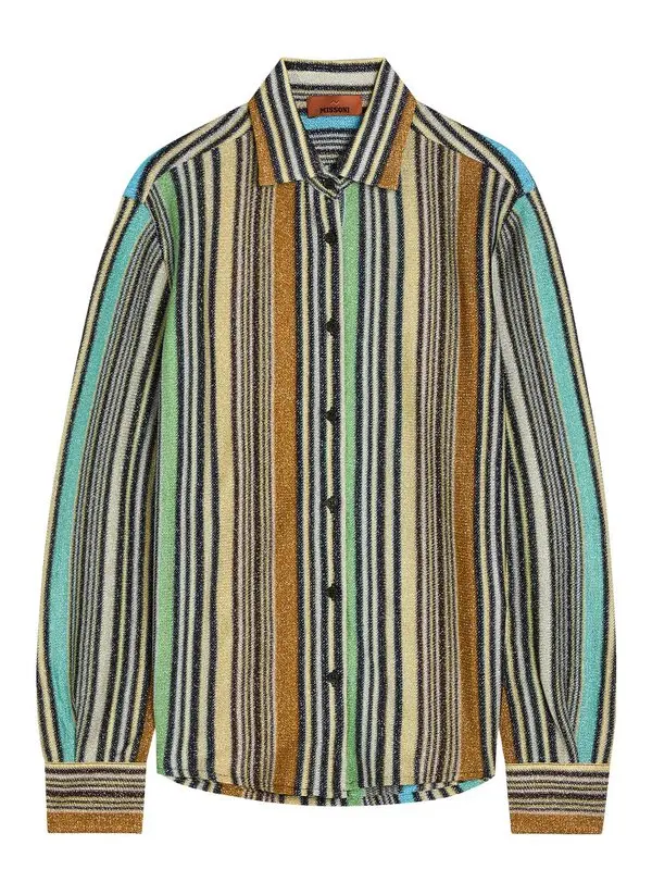 Missoni Striped Metallic Knit Shirt - Multicoloured