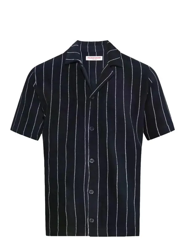 Orlebar Brown Hawkin Striped Shirt - Blue