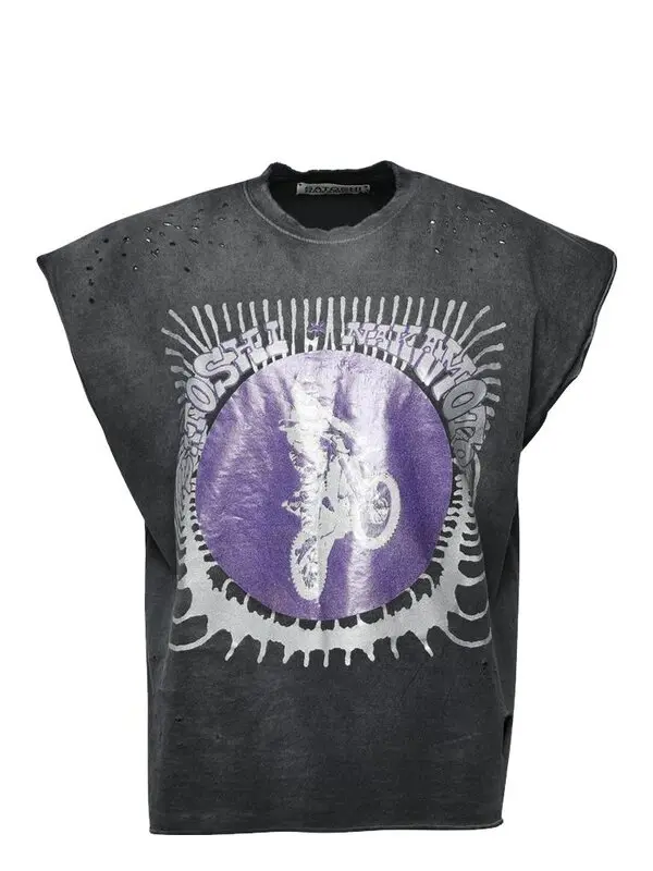 SATOSHI NAKAMOTO Globe Of Death Tee Washed - Black