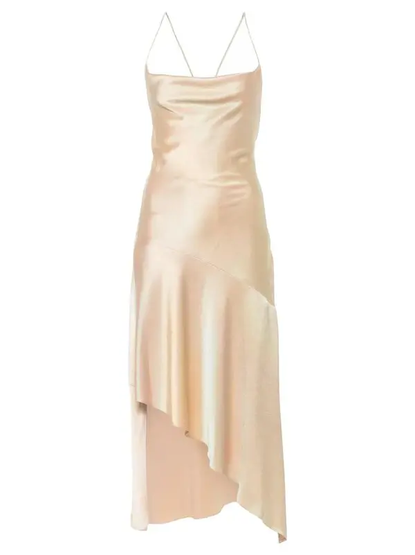 Alice + Olivia Asymmetric Midi Dress - Neutrals