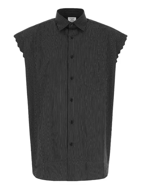 Vetements Sleveless Buttoned Shirt - Black