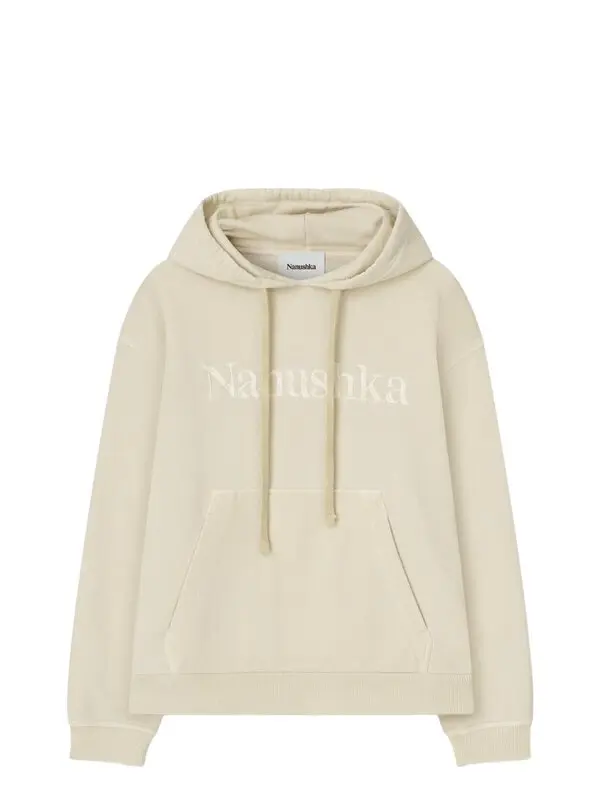 Nanushka Logo Embroidered Drawstring Hoodie - No