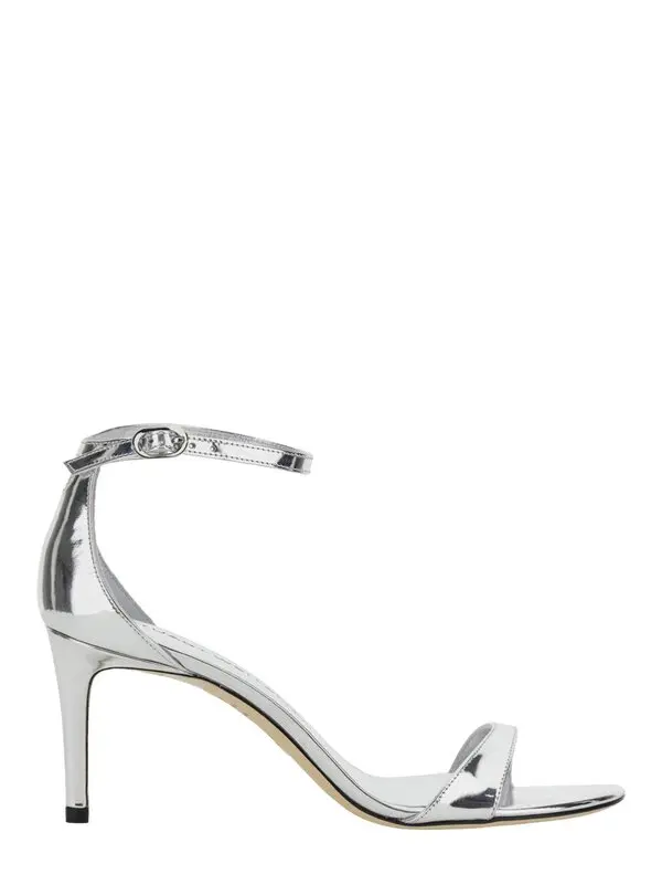 STUART WEITZMAN Stiletto Sandals With Open Toe And Ankle Strap - Metallic