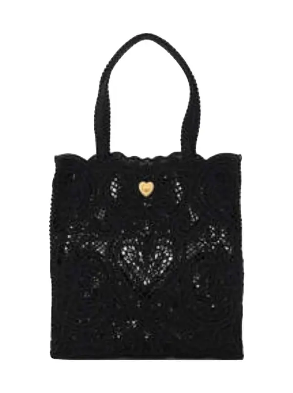 Dolce & Gabbana Beatrice Cordonetto Lace Shopper - Black
