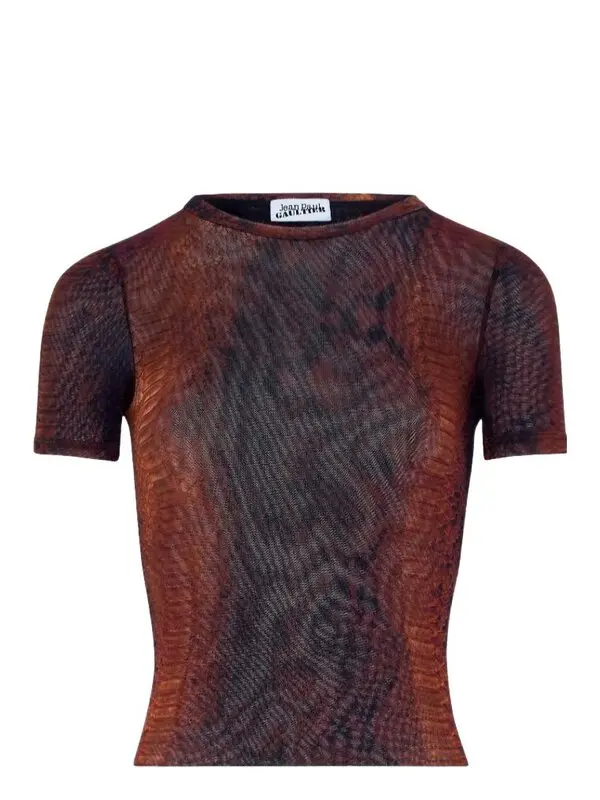JEAN PAUL GAULTIER Short Sleeve Crewneck T-shirt - Black