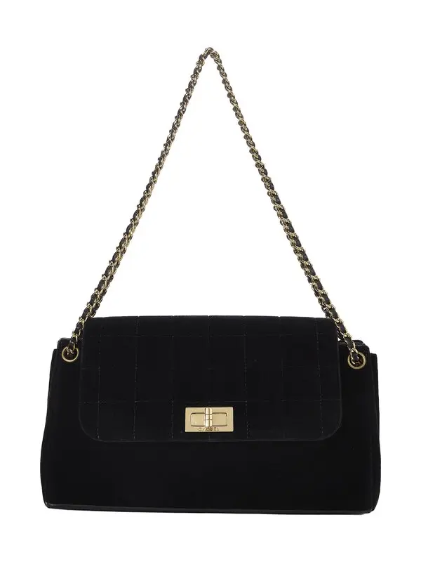 Chanel Velvet Reissue Accordion Flap Bag - Black
