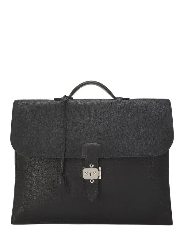 Hermès Sac À Dépêches 38 Briefcase - Black