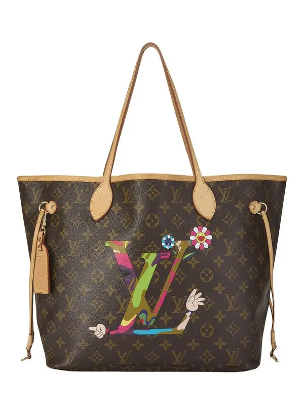LOUIS VUITTON Takashi Murakami X Hands Neverfull Tote - Brown