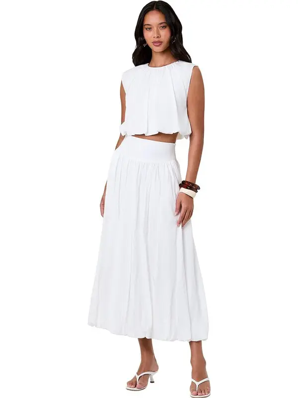 NICHOLAS Nadira Cropped Top - Ivory