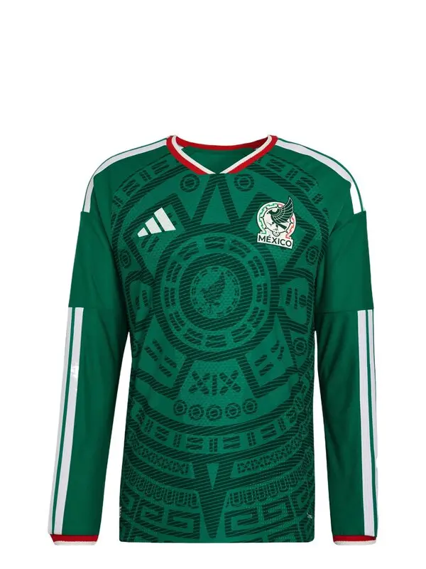 Adidas Mexico 26 Home Authentic Long Sleeve Jersey - Bold Green