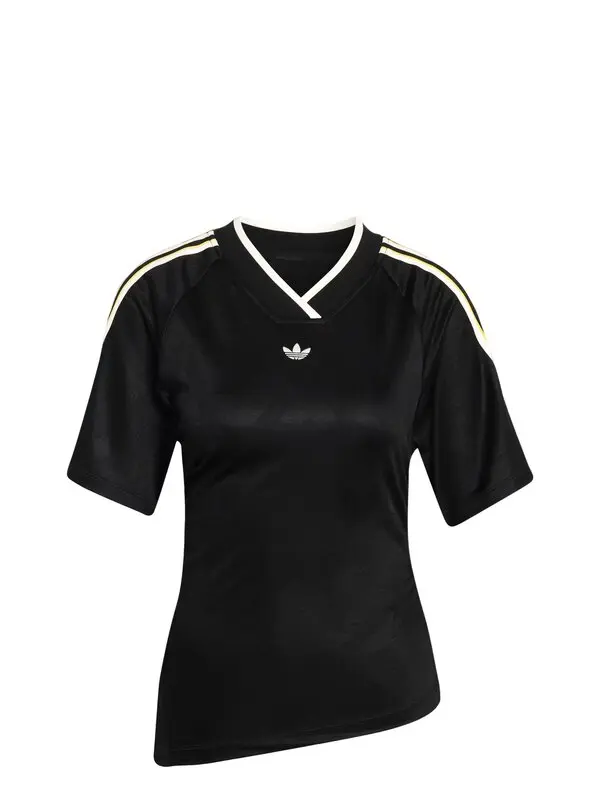 Adidas Ruched Football Jersey - Black
