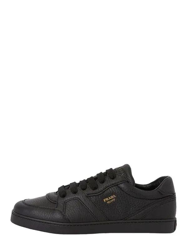 Prada Fs25 Leather Lace-up Sneakers - Black