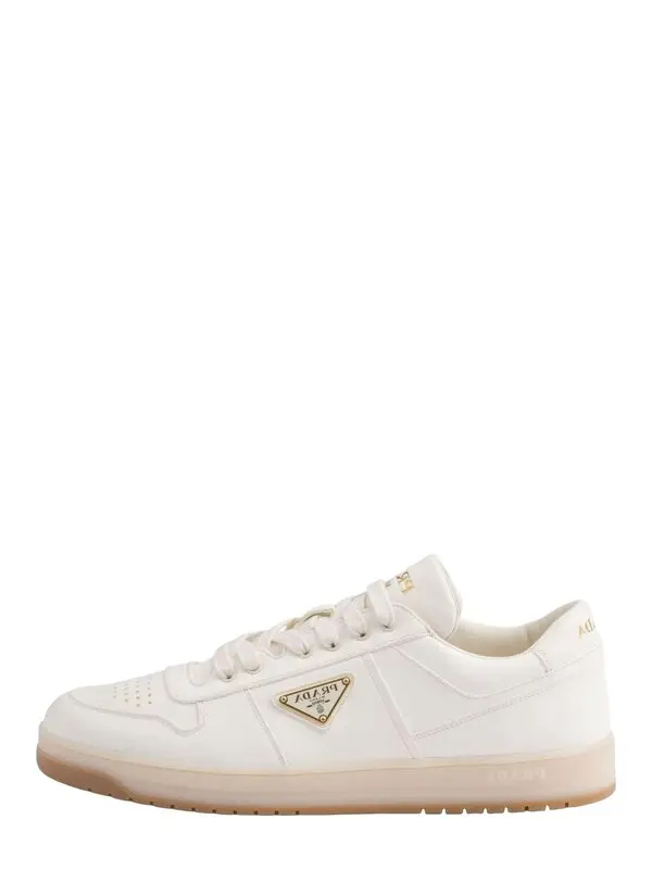 Prada Downtown Nappa Leather Sneakers - Ivory