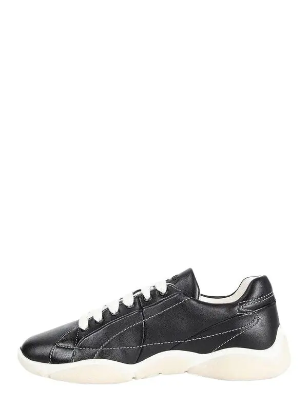 Prada Fs25 Nappa Leather Lace-up Sneakers - Black